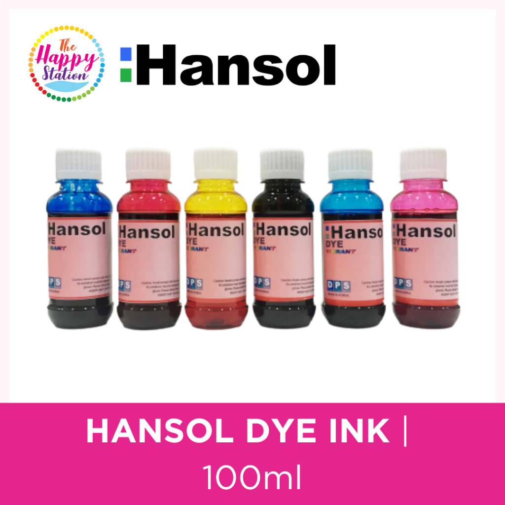 Hansol Dye Inks, Cyan, Magenta, Yellow, Black, Light Cyan and Light ...