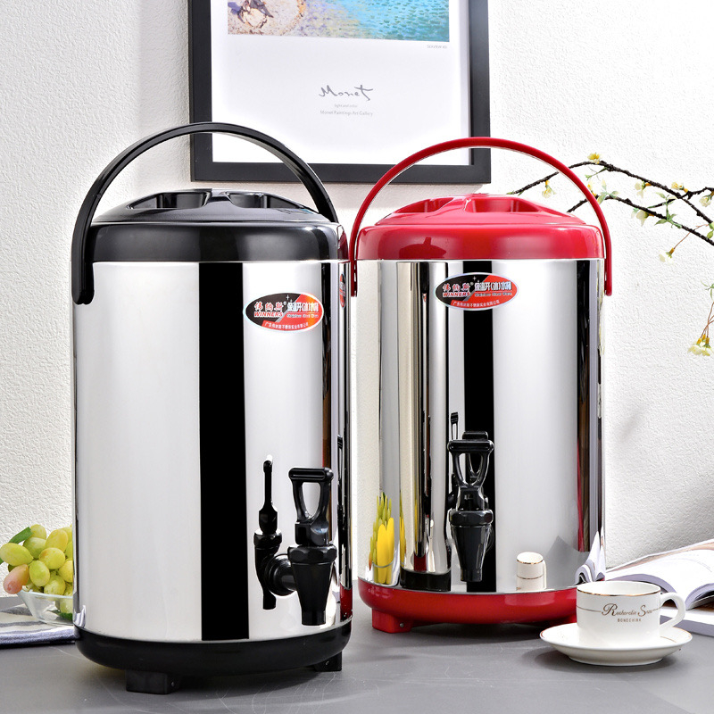 MilkTea Thermos Bucket Stainless Steel Double Insulator Milk Tea Juice ...