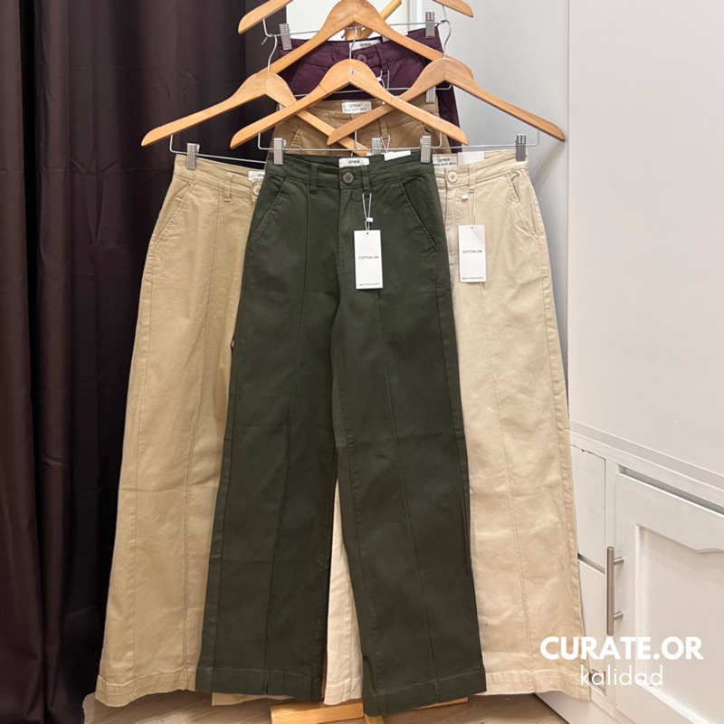 COTTON ON Carter Wide Leg Stretchable Pants Size 29-32 | Shopee Philippines