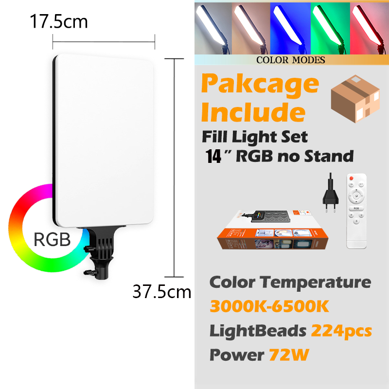 24 Inch LED Video Light Panel Light With Tripod Square Diffuser Light ...