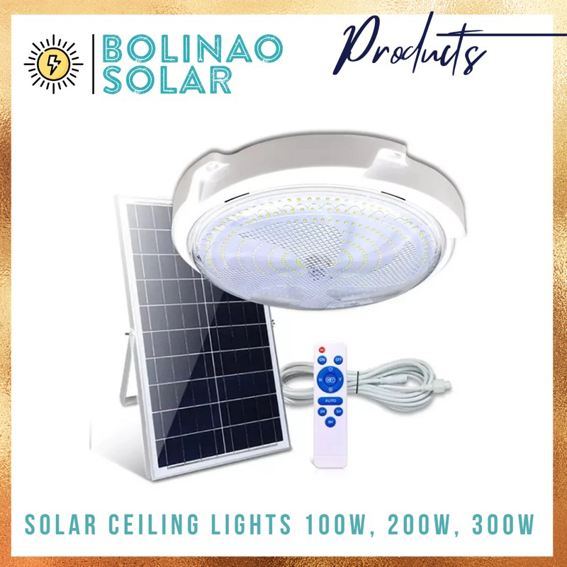 GD-XD-S001 Solar Ceiling Light w/ Solar Panel 100W/ 200W | Shopee ...