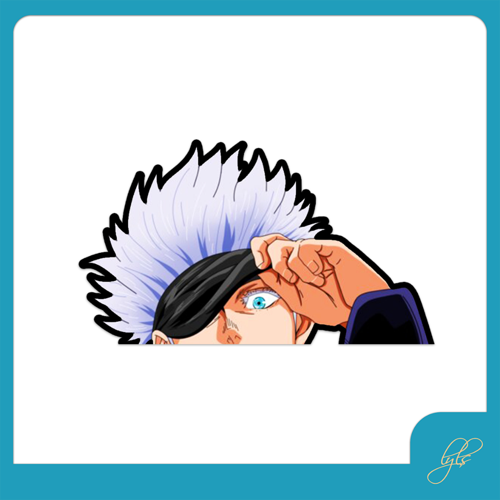 Gojo Anime Peeking Pekker Waterproof Sticker | Shopee Philippines