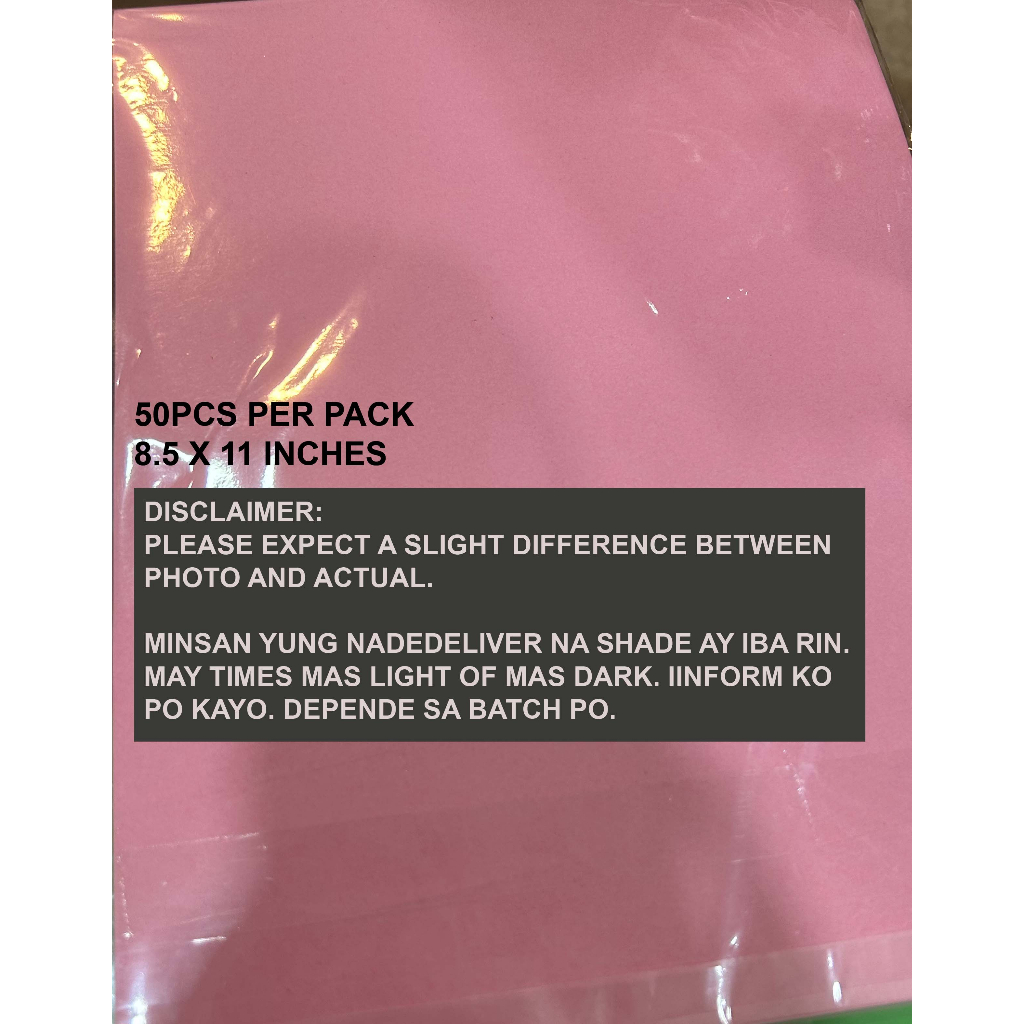 1 PACK = 50PC COLORED PAPER RED ORANGE YELLOW GREEN PINK VIOLET BLACK ...