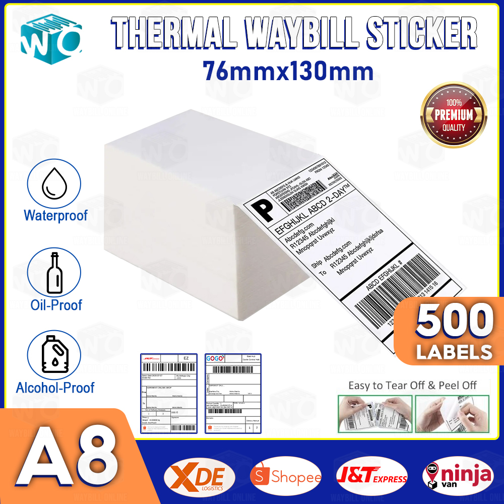 A8 Size Sticker for Label Sticker 500pcs Triple Proof (Water,Oil ...
