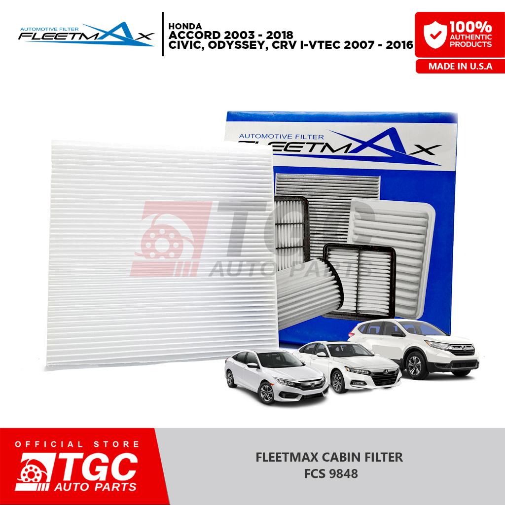 Fleetmax Cabin Filter HONDA ACCORD 2003 - 2018/ CIVIC, ODYSSEY, CRV i ...