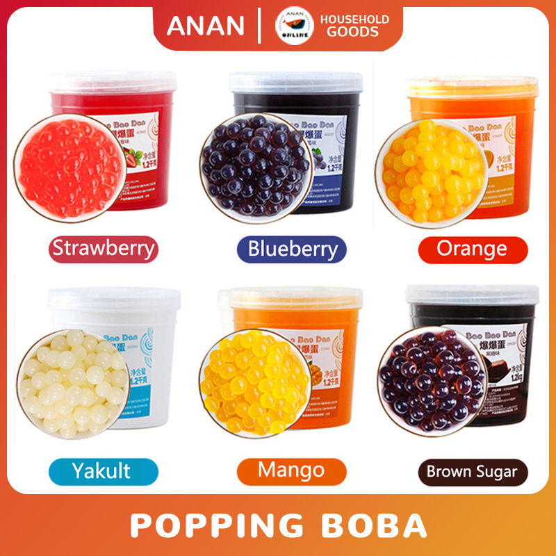 Popping Boba For Milk Tea Fruit Juice QQ Jelly Coco 1.25kg | Shopee ...