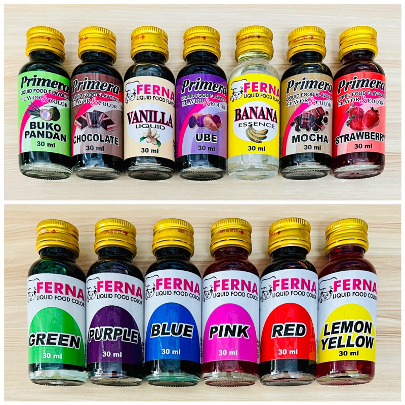 FERNA - Liquid Food Colors 30ml | Shopee Philippines