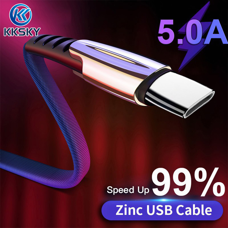 KKSKY 5A 3IN1 Fast Charger Original Micro USB Cable Data Line Cable 1M ...