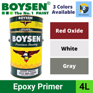 Boysen Epoxy Primer 4 Liters (Gallon) with Curing Agent 3 Colors ...