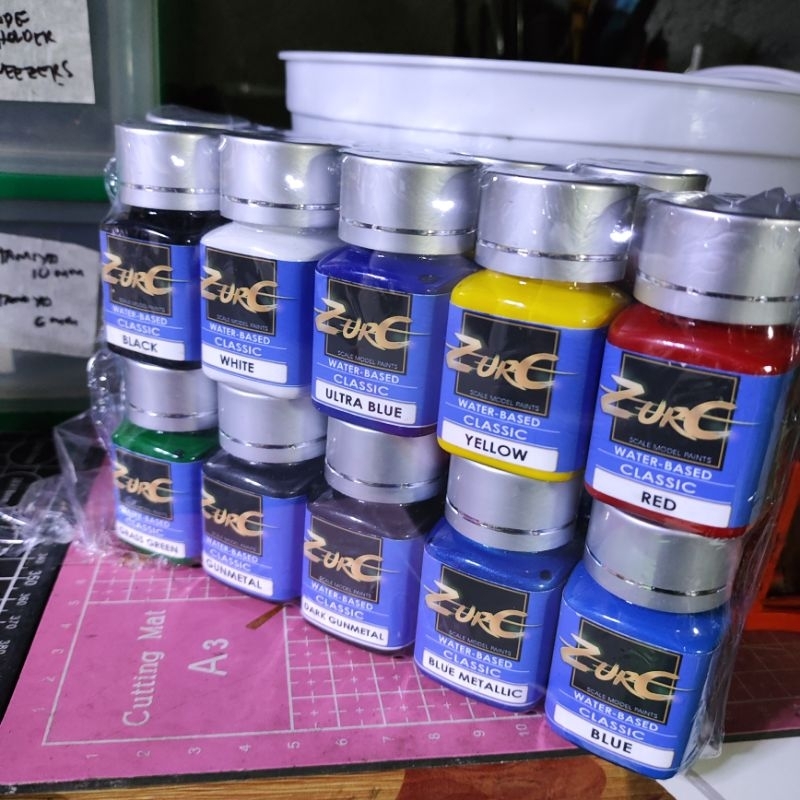 ZurC Waterbased Handbrush Paints (Sold as Set) | Shopee Philippines