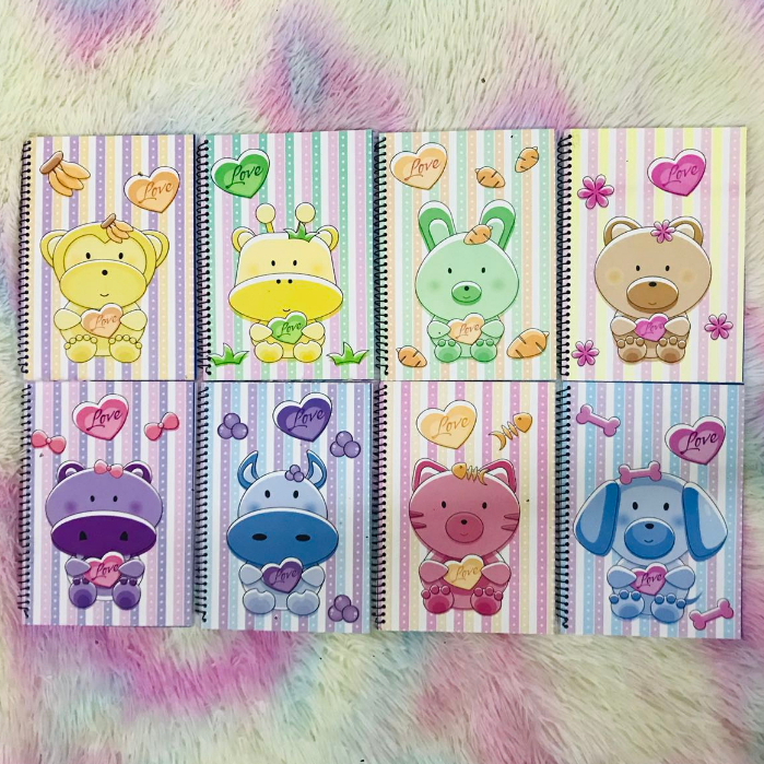 Cartoon style spiral notebook High-Quality Notebooks RANDOM DESIGN ...