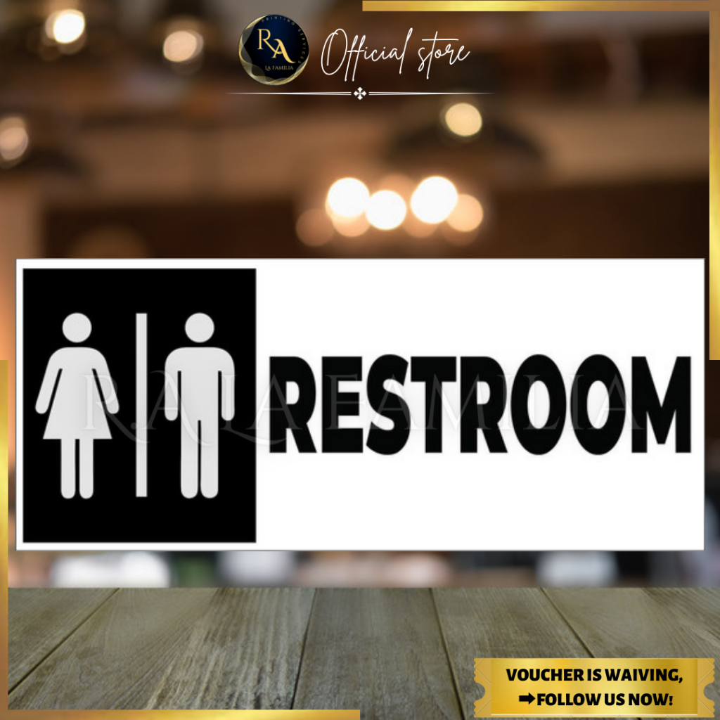 R.A RESTROOM / SHOWER ROOM / TOILET PVC SIGNAGE. WATERPROOF, HIGH ...