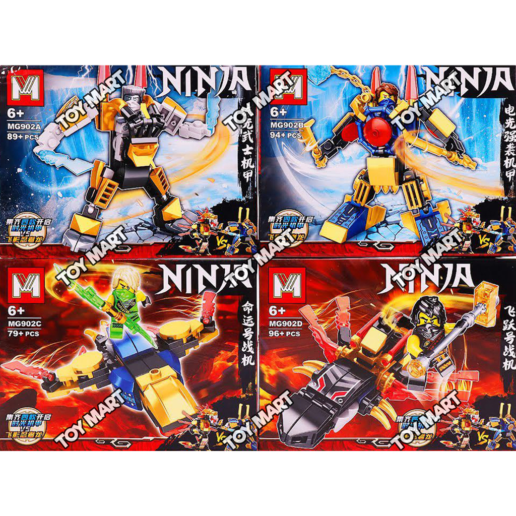 4 in 1 Ninja Mech Famous Building Blocks Ninja with Accessories ...