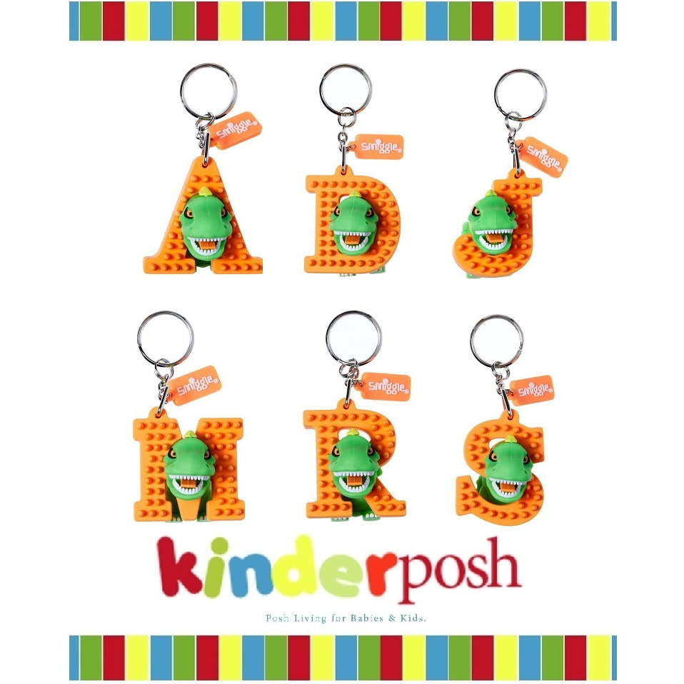 Smiggle Scented 3D Alphabet Keyring - Dinosaur | Shopee Philippines