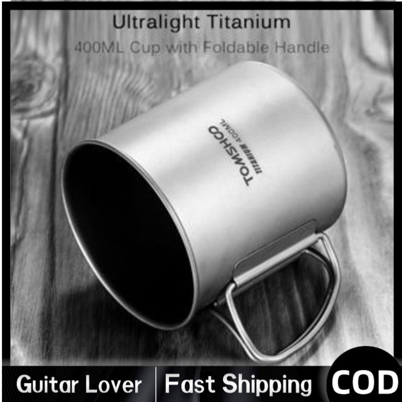 [Ready] TOMSHOO 400ml Titanium Cup Outdoor Portable Camping Picnic ...