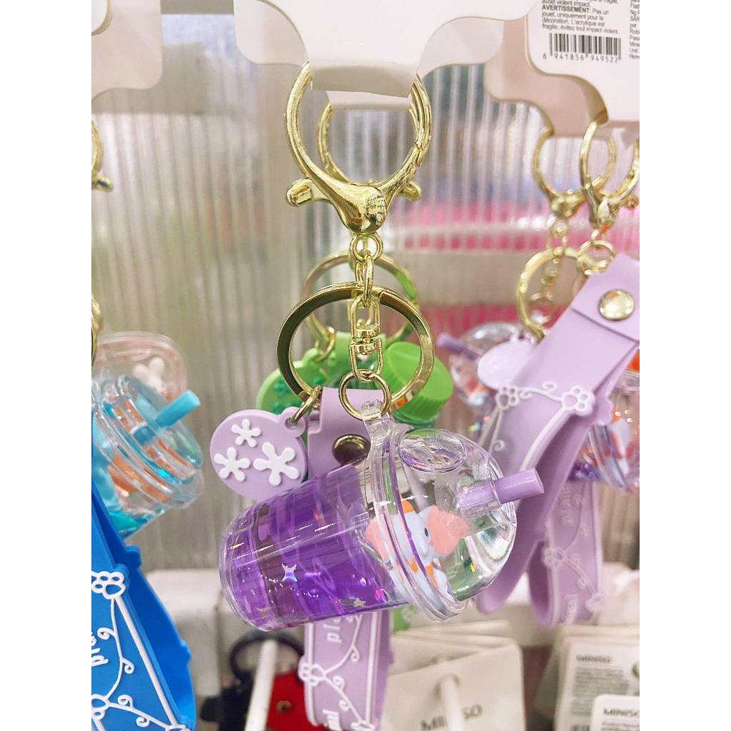 ️ PURPLE | BLUE | PINK FLOATING KEYCHAIN | BAG CHARMS ️by Miniso ...