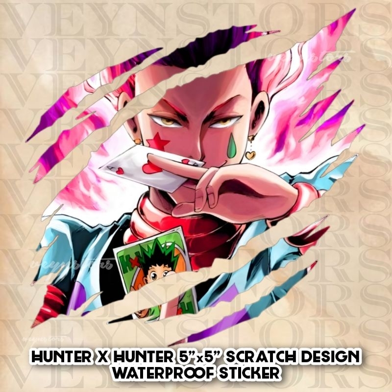 HUNTER X HUNTER KILLUA GON HISOKA KURAPIKA SCRATCH DESIGN WATERPROOF ...