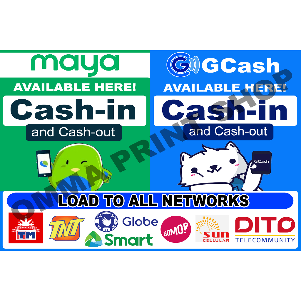 3 in 1 Business Tarpaulin Gcash/Maya/Eloading | Shopee Philippines