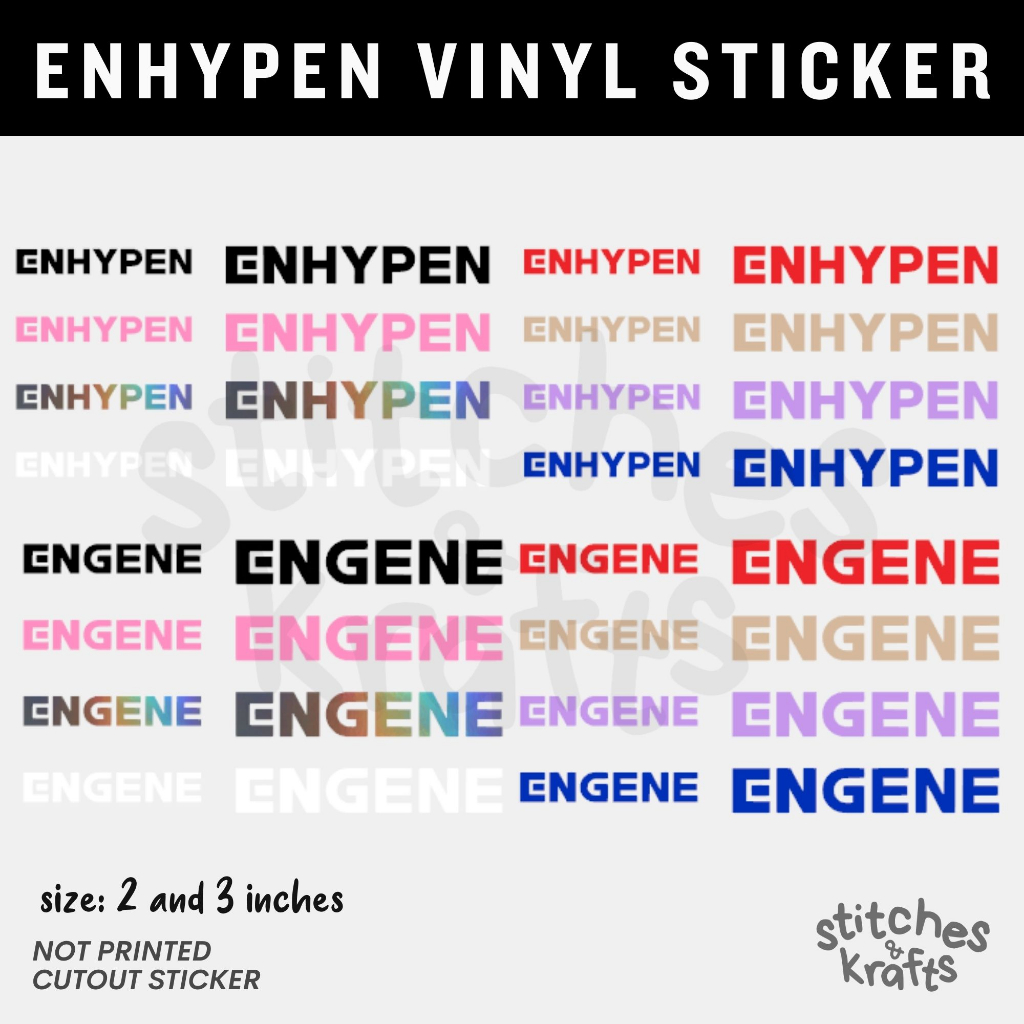 ENHYPEN ENGENE sticker waterproof cut out vinyl decal | Shopee Philippines
