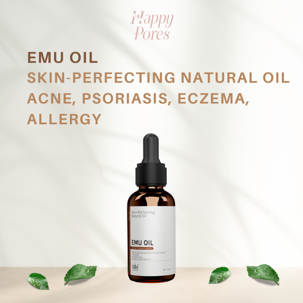 Emu Oil Skin-Perfecting Natural Oil Happy Pores V&M Naturals | Shopee ...