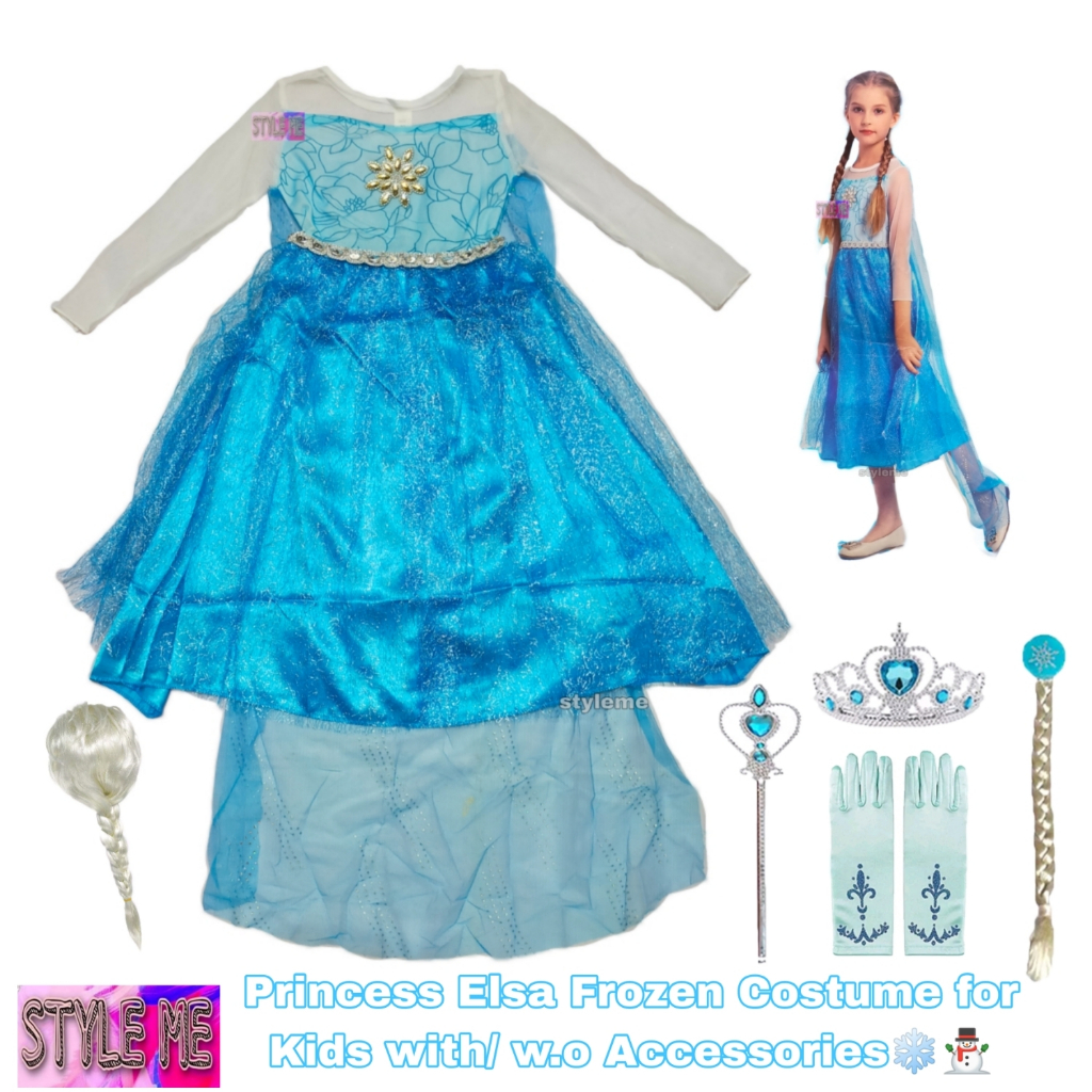 Frozen Snow Queen Elsa Character Costume Complete Set Cosplay Role play ...