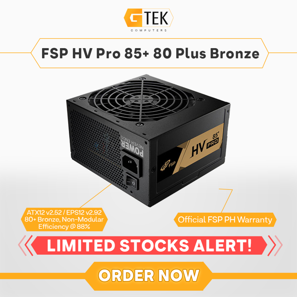 FSP HV PRO 85+ 550W 650W 80+ Bronze Non-Modular Power Supply | Shopee ...
