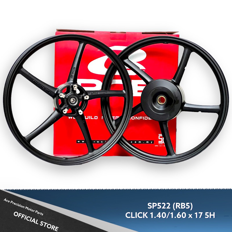 RCB MAGS SP522 (RB5) CLICK125/150 1.40/1.60 x 17 5HOLES | Shopee ...