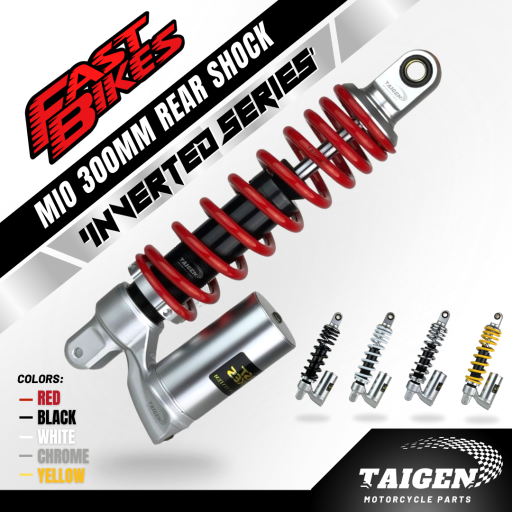 FASTBIKES Inverted Silver Series MIO BEAT CLICK Motorcycle Shock 300mm ...