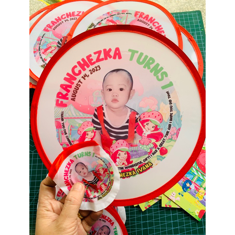 Personalized Foldable Fan/Sublimation Round Fan Colored Lining | Shopee ...