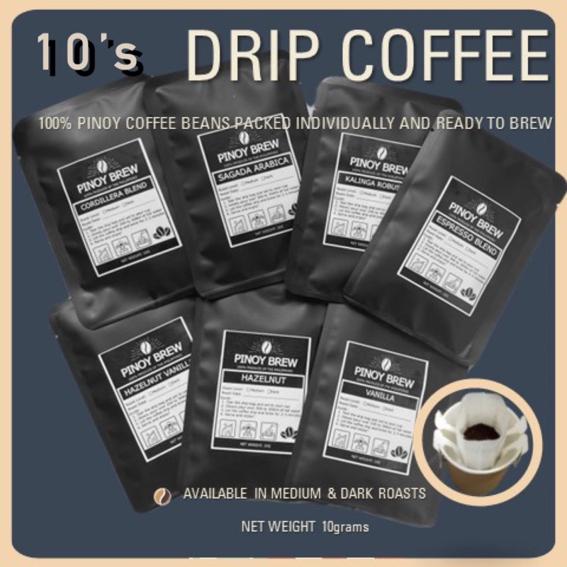 Pinoy Brew Drip Coffee pack of 10’s. | Shopee Philippines