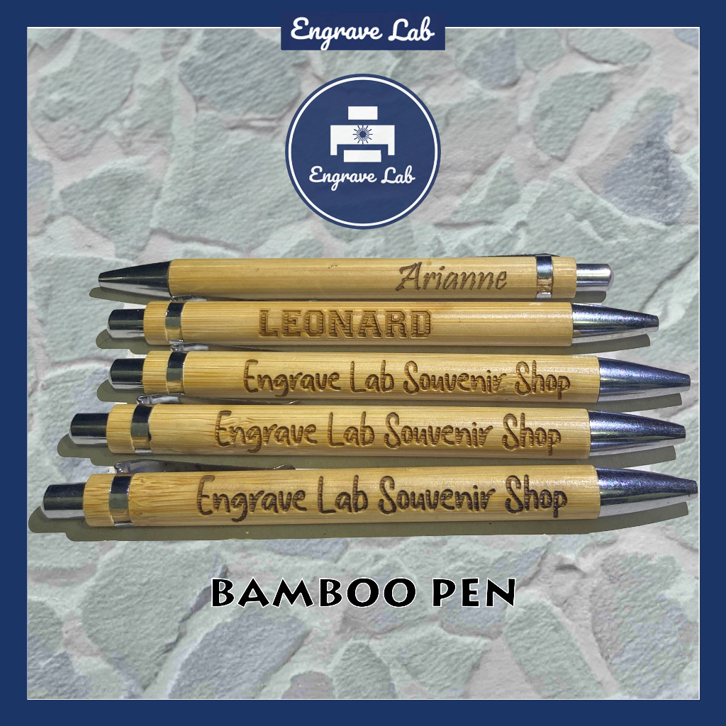 Personalized Bamboo Wood Pen | Laser Engraved Gift Tokens Souvenir ...