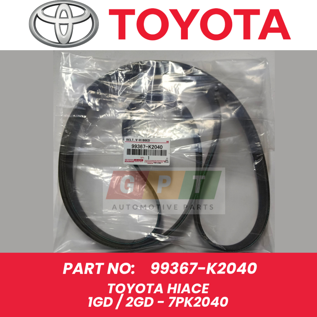 Alternator Drive Belt For Hiace 2019-UP 1GDFTV (Part No: 99367-K2040 ...