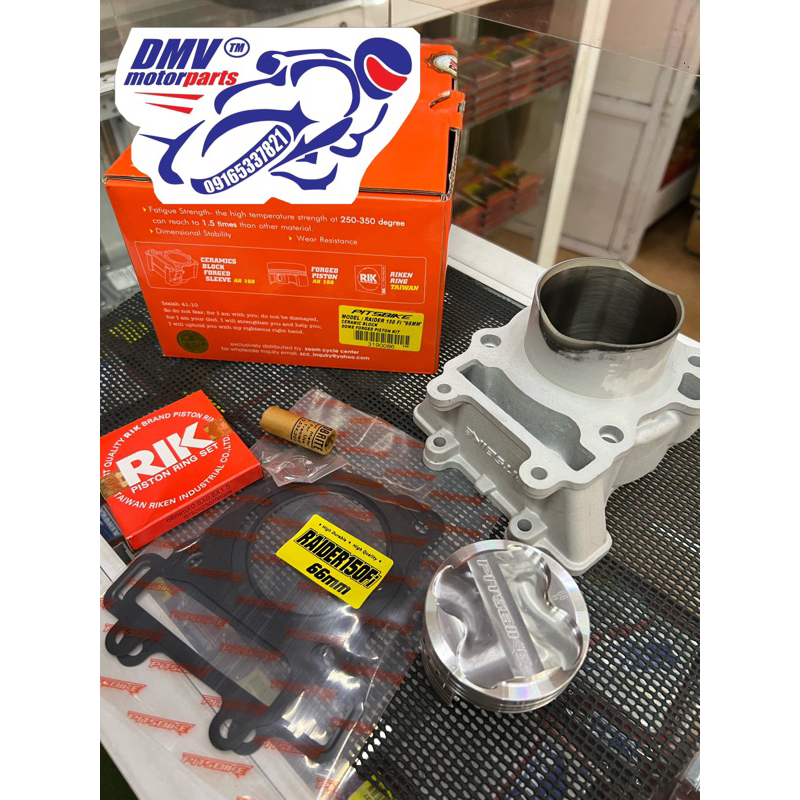 Pitsbike Chromebore Racing Cylinder Block 66mm / 68mm Dome Forged ...