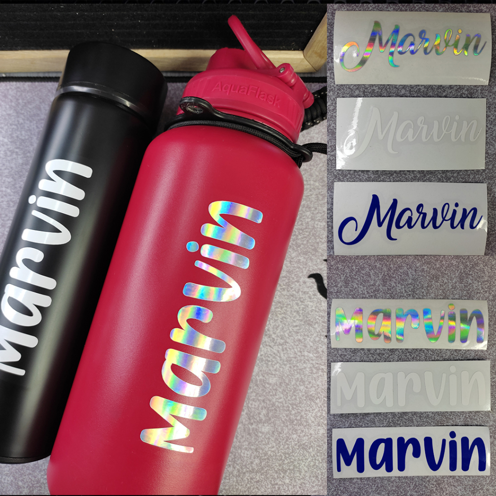 Sticker Name for Aquaflask Cutout Waterproof Design Custom and ...