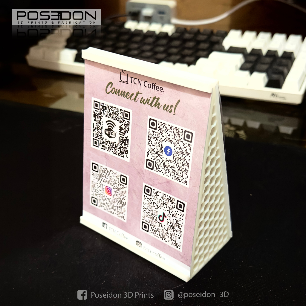 QR Code Standee / Table Stand Display for Gcash, Menu, Paymaya, BPI ...