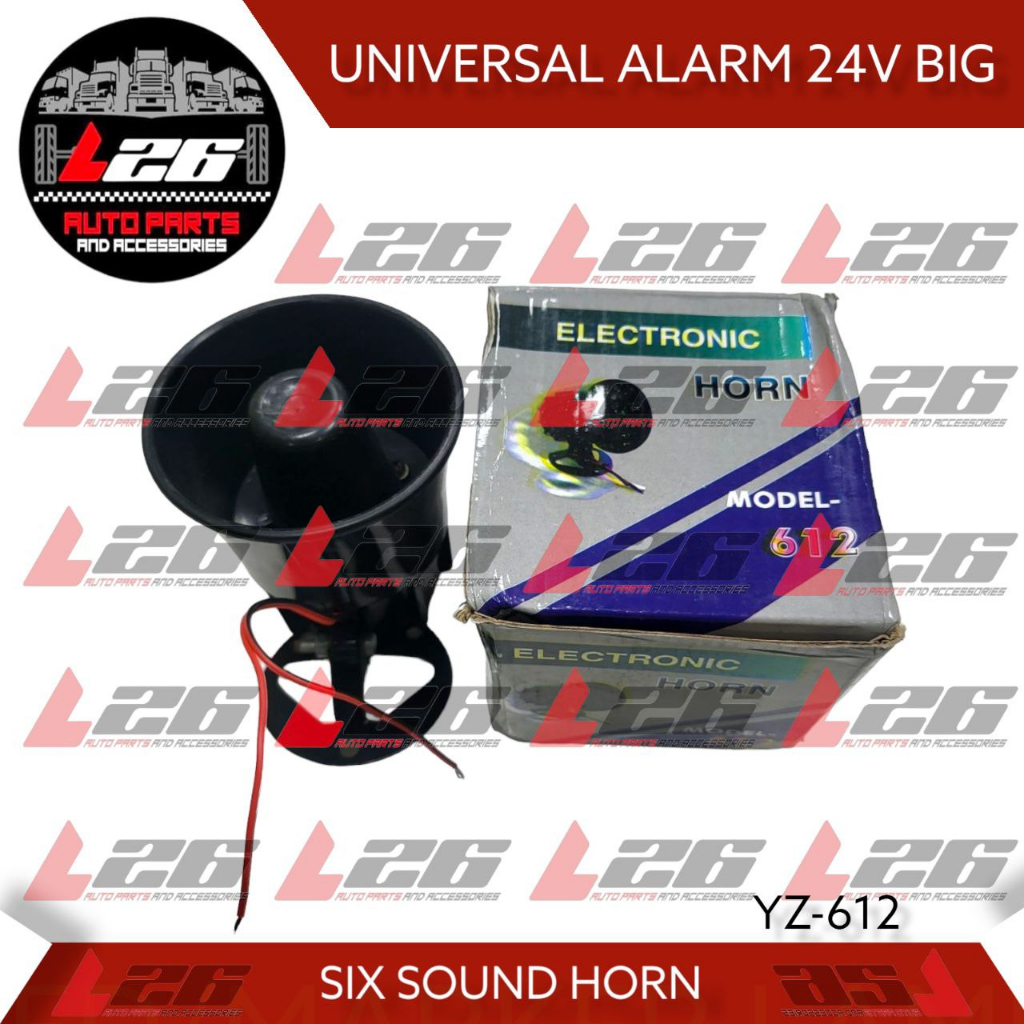 UNIVERSAL Car Auto Loud Alarm Horn Six tone Sound Speaker Megaphone ...