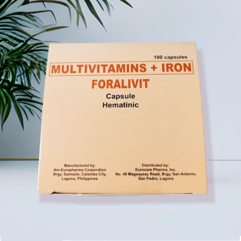 Foralivit Multivitamins plus Iron 100 capsules | Shopee Philippines