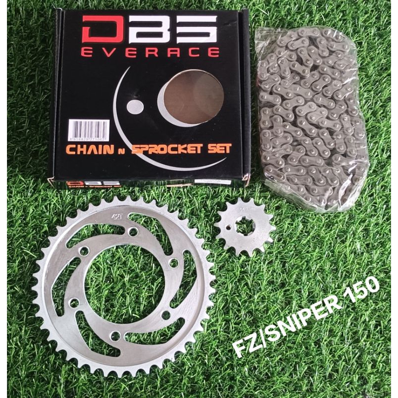 DBS EVERACE CHAIN SET 428 130L SNIPER 150 V1 V2/SNIPER 155/TFX/FZ/R15 ...