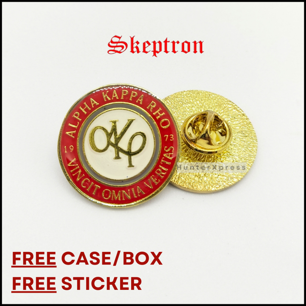 ALPHA KAPPA RHO AKP AKHRO Skeptron Collar Pin Polo Shirt Barong Bag ...