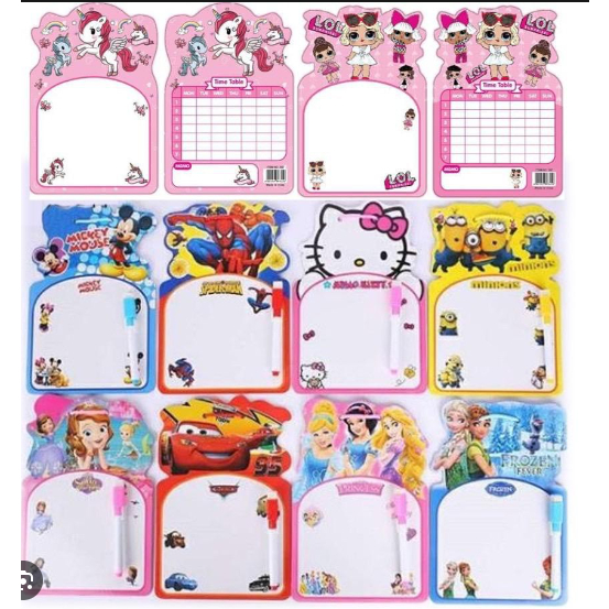 HCH Cartoon White Board Mini Drawing Board with Marker Kid Stationery ...