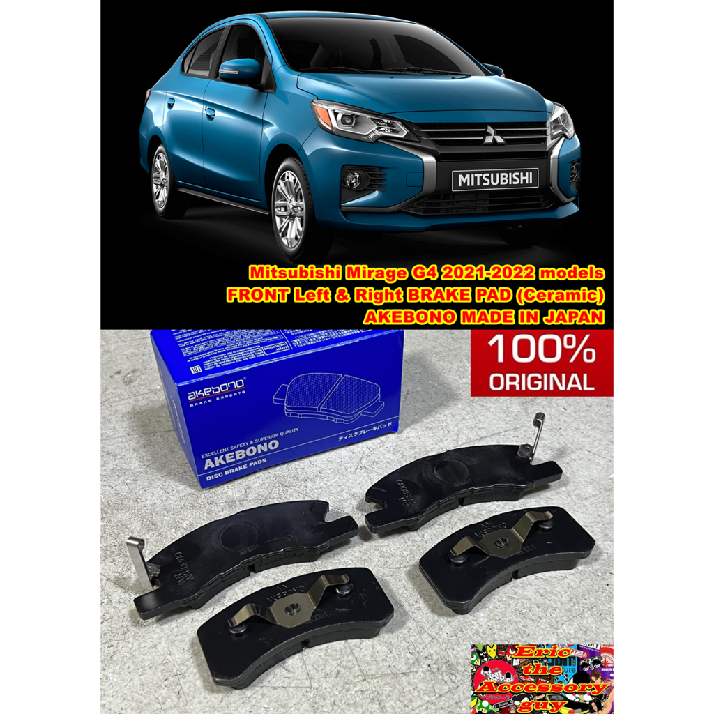 Mitsubishi Mirage G4 Ceramic Front Brake Pads for 2021-2022 models ...