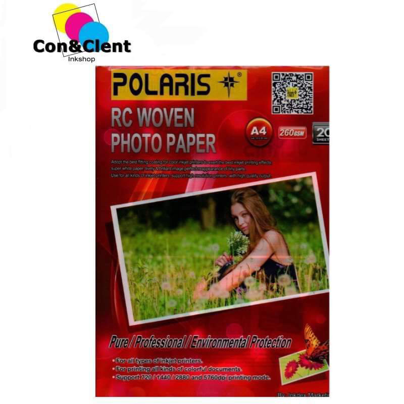 POLARIS RC WOVEN PHOTOPAPER 3R 4R 5R A4 (20pcs/pack) | Shopee Philippines