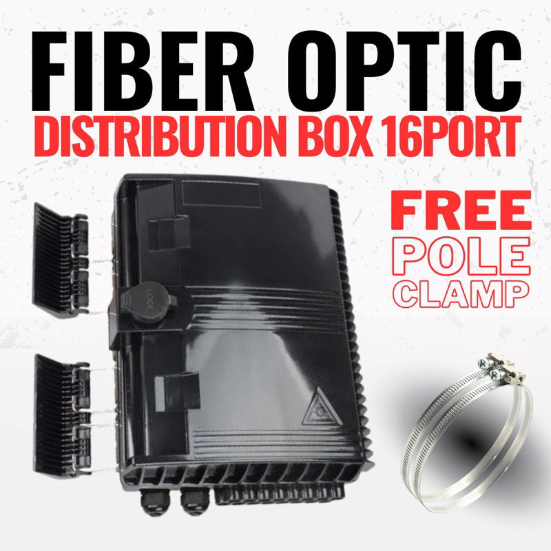 FTTH FAT Black Fiber Optical Distribution Nap Box CE 16 Core Outdoor IP ...