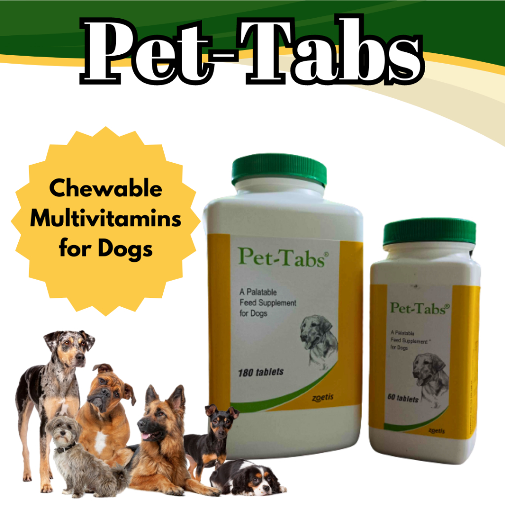 Zoetis Pet-Tabs (AUG 2026) Chewable Multivitamins Feed Supplement for ...