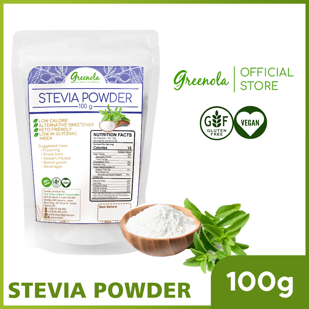 Greenola Pure Stevia Powder 100g | Shopee Philippines