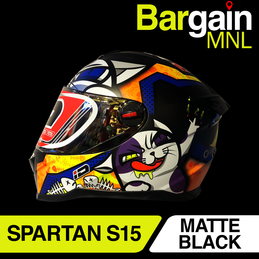 ID HELMET SPARTAN S15 FULL FACE HELMET | Shopee Philippines
