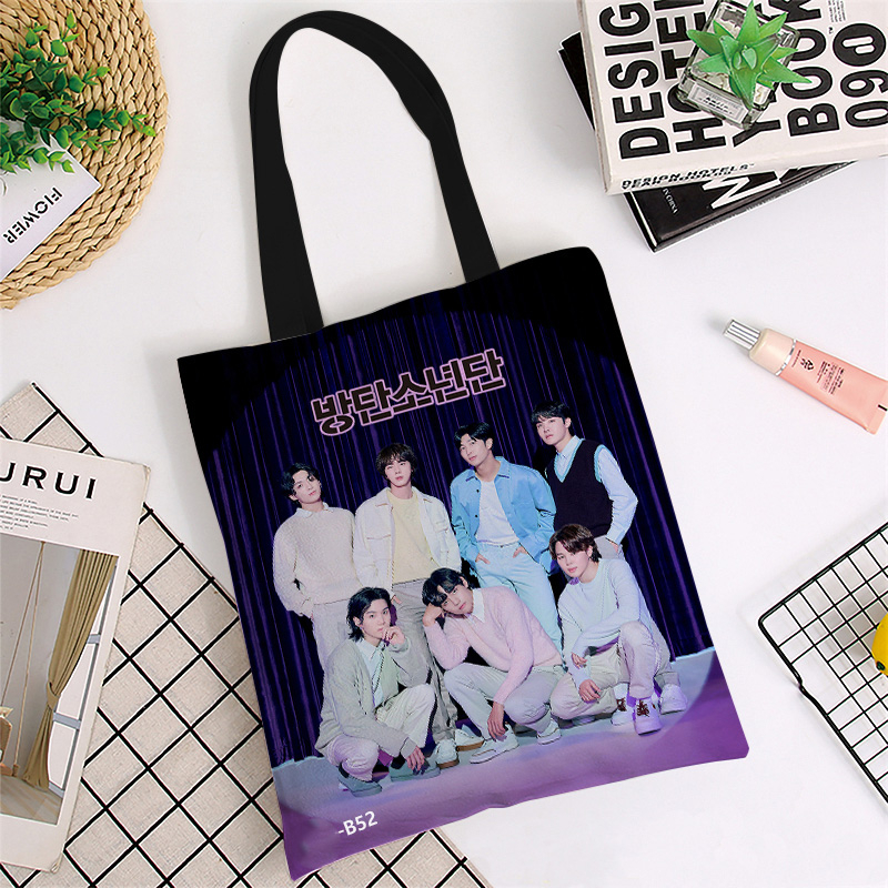B/T/S Canvas Tote Bag Fashion Shoulder Bag Eco Bag Korean Kpop | Shopee ...