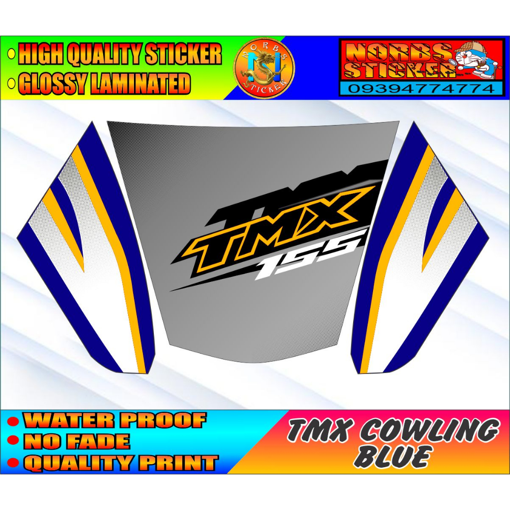 Tmx 155 asero maskara cowling sticker with reminder sticker | Shopee ...
