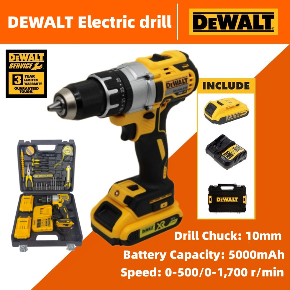 DeWALT 36V Brushless Cordless Impact Drill With 2 Lithium Batteries ...
