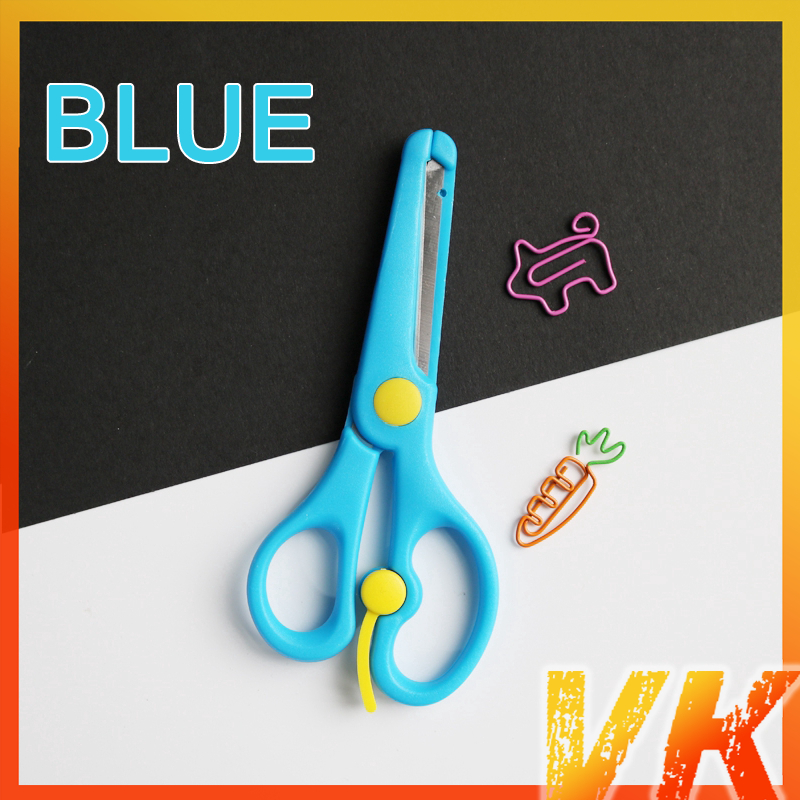 VK Kid DIY Paper-Cut Safety Scissor Handmade Round Head Scissors ...